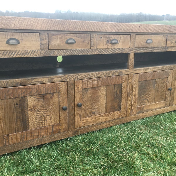 Large Oak Console Table - Etsy