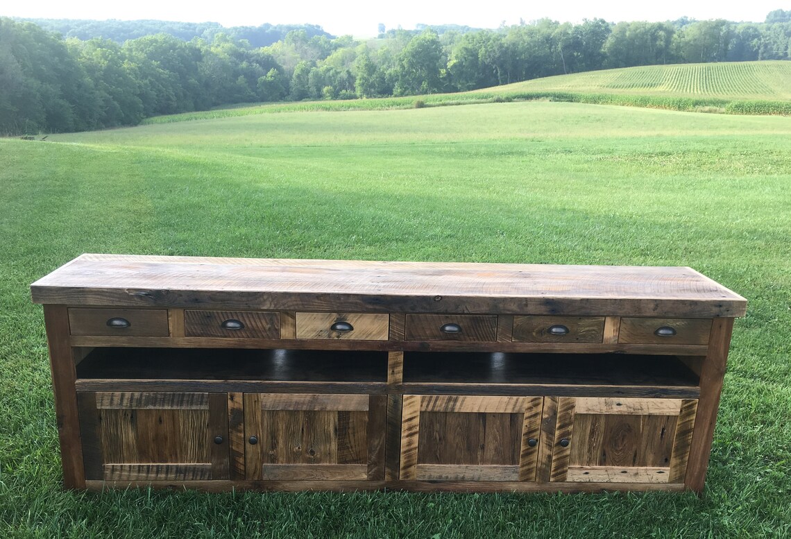 Reclaimed Barnwood Console | Etsy