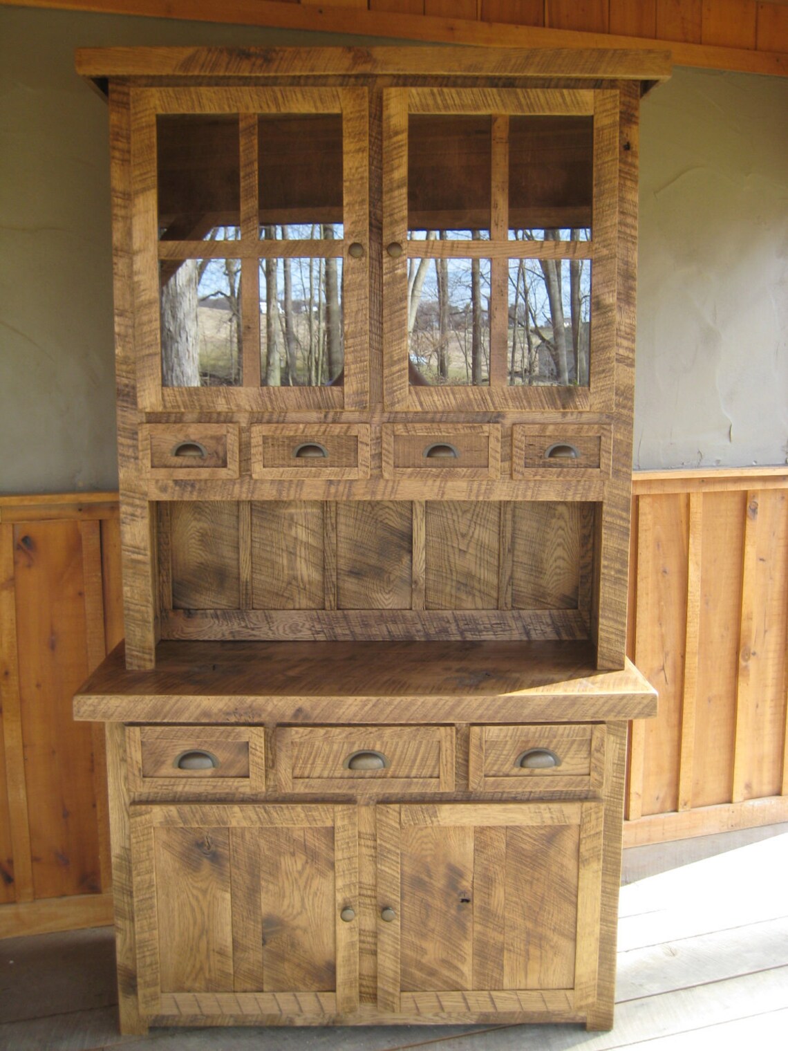 Aged Oak Hutch | Etsy