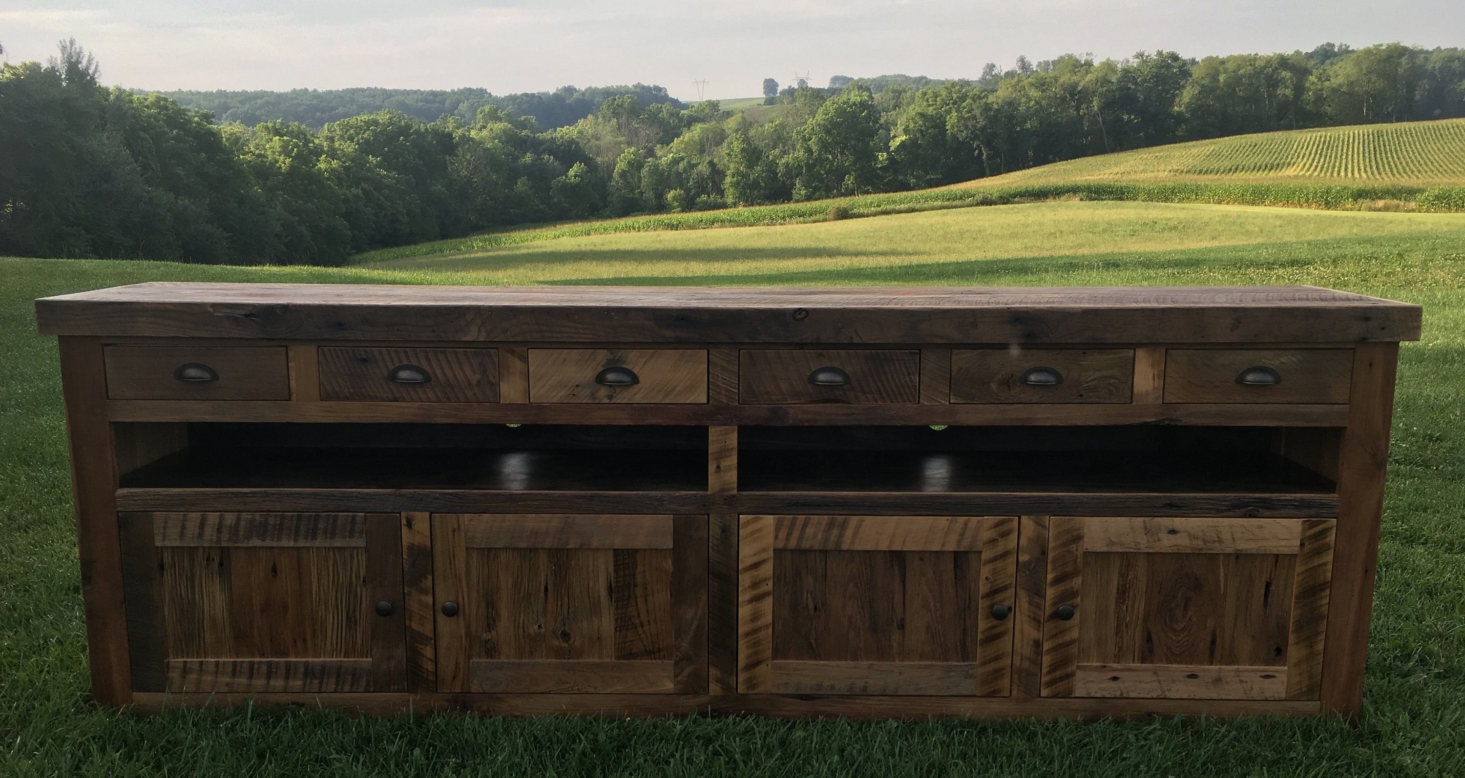 Reclaimed Barnwood Console | Etsy