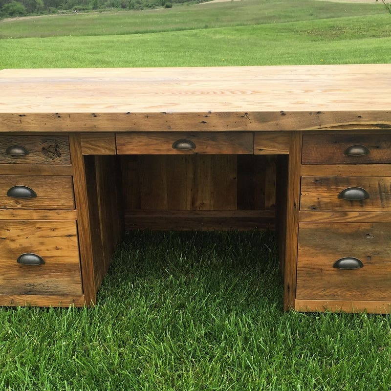 Reclaimed Wood Desk - Etsy