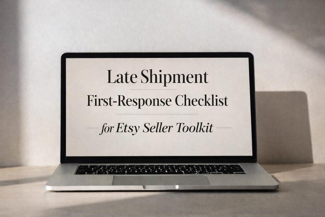 Late Shipment First-response Checklist (etsy Orders) | Order Shipped ...