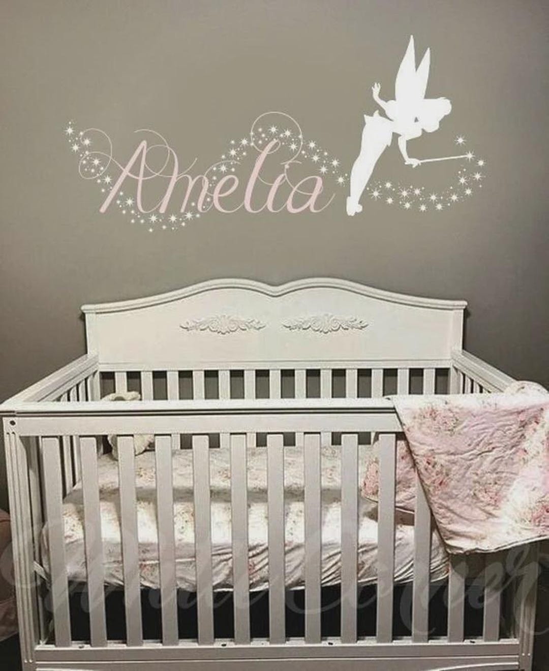 Personalized Tinkerbell Wall Decal Custom Name Peter Pan Stardust ...