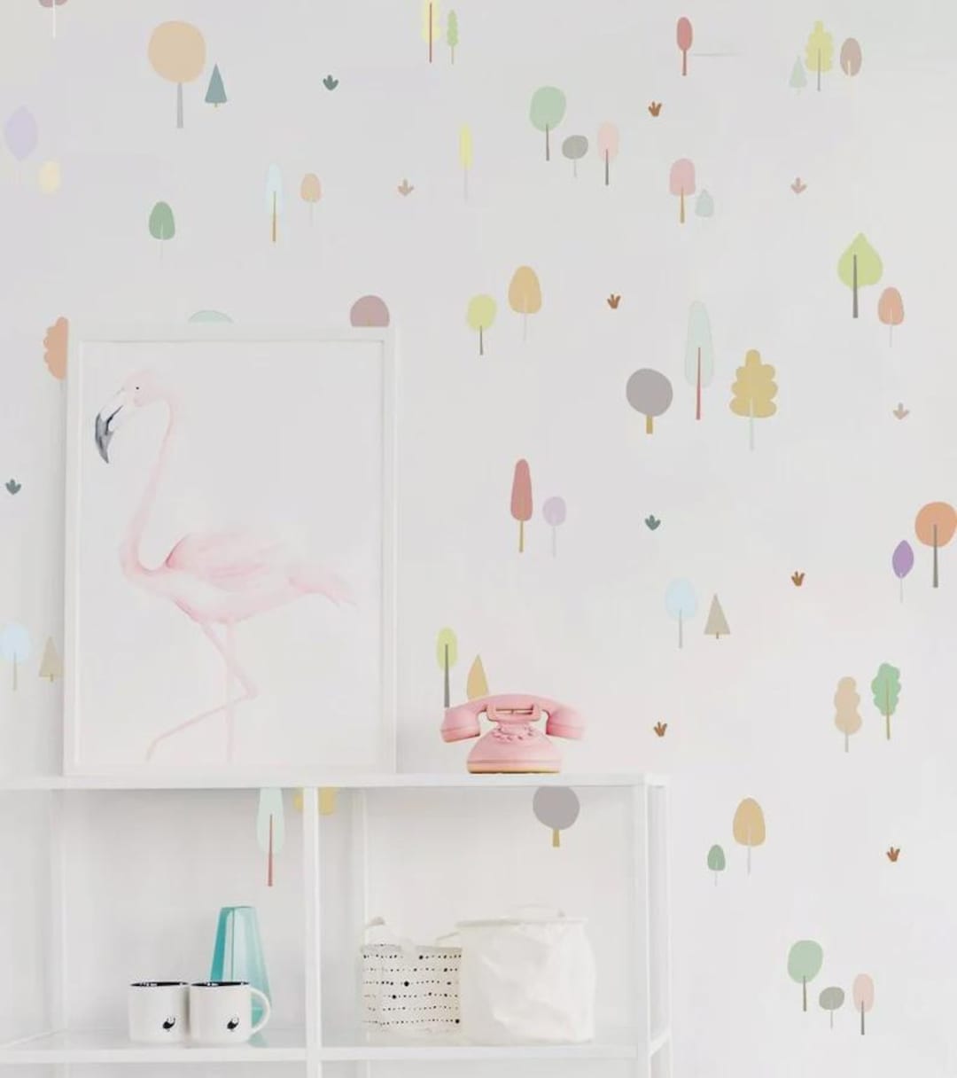 Hand Drawn Trees Wall Decals Set Boho Nursery Decor - Etsy