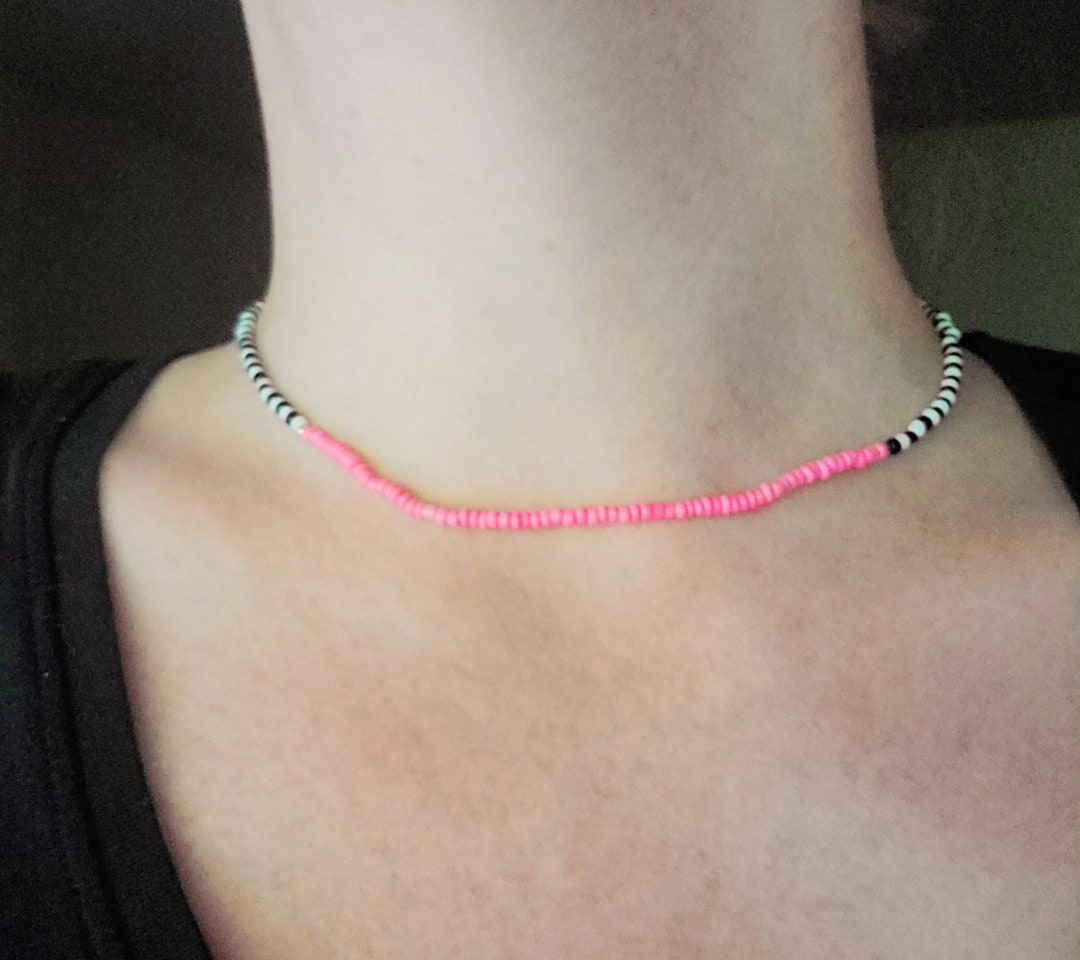 Colorful Beaded Choker, Handmade Jewelry, Boho Jewelry, Choker ...