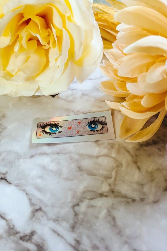 Holographic Kawaii Peeker Sticker Laptop Decal Laptop - Etsy