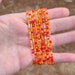 SET OF TEN Fire Inspired Seed Bead Bracelets, Beaded Bracelets ...