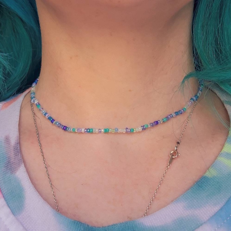 Seed Beaded Necklace - Etsy