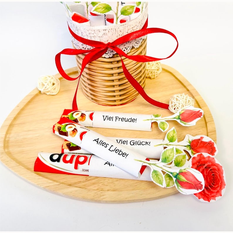Duplo Wrapperole Rose Gift Template | DIY Chocolate Packaging ...