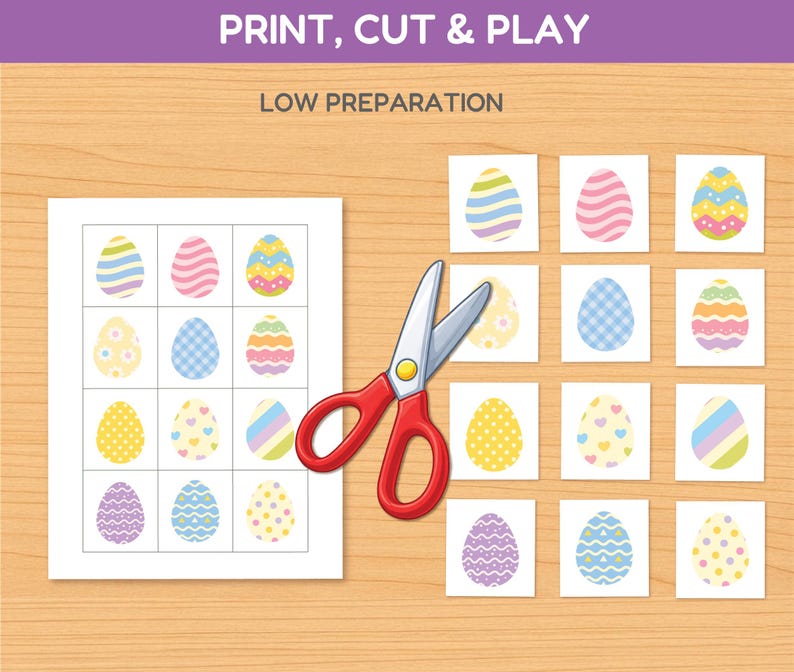 Easter Eggs Memory Game Printable for Kids Ages 3–6 - Etsy