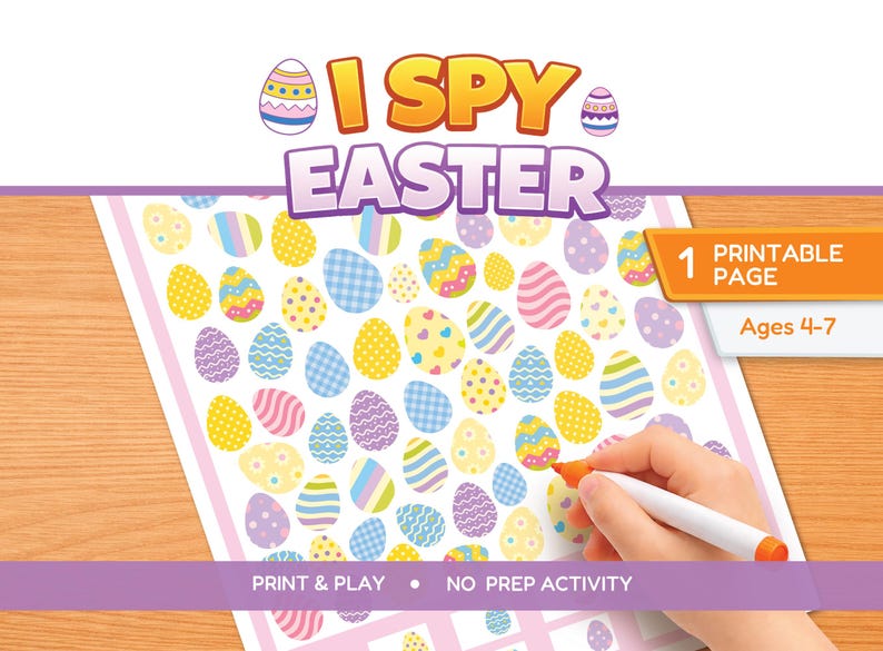 Easter I Spy Game – Printable “how Many Can You Find?” Activity for ...