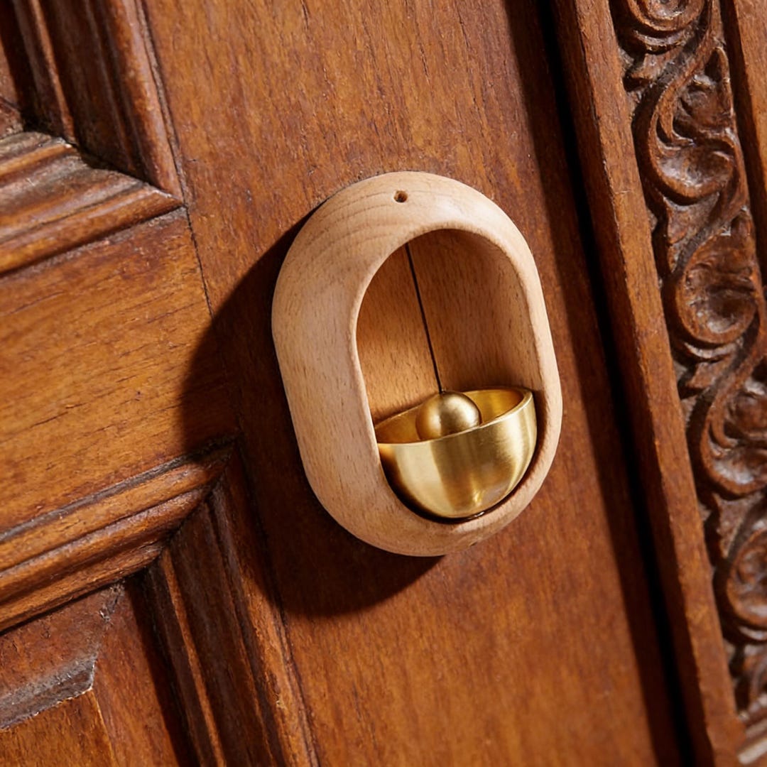 Wooden Magnetic Door Chime | Shop Entry Bell Decor - Etsy