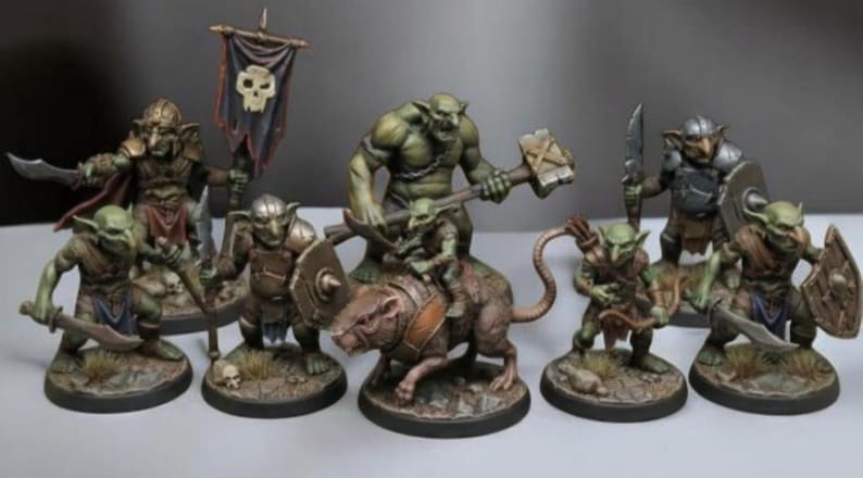 Goblin Warband 11 Miniatures | 32mm Fantasy Army | Resin Miniatures ...