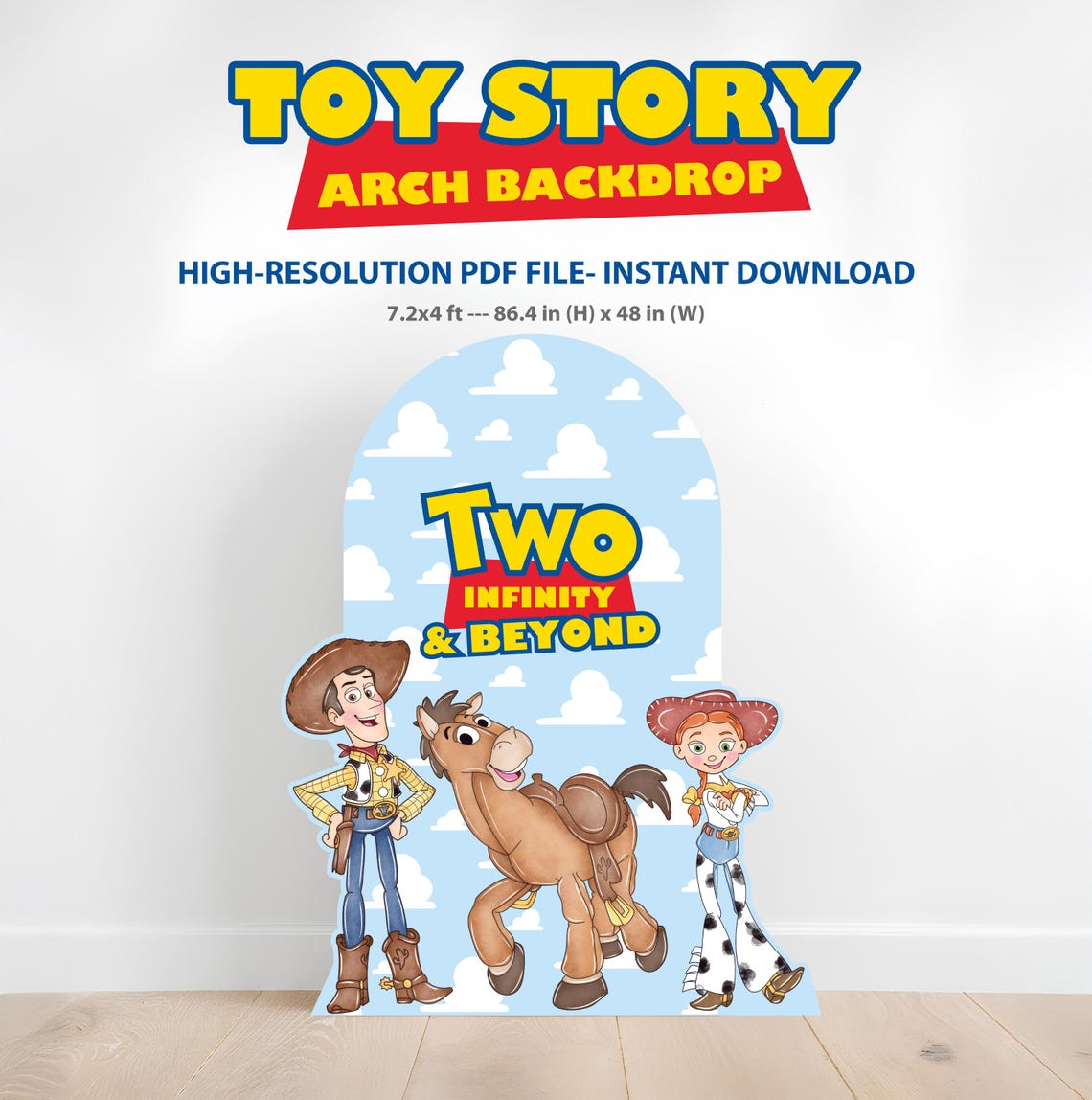 Toy Story Backdrop Arch: Two Infinity and Beyond Background for ...