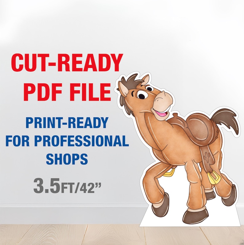 Bullseye Toy Story Cutout: Birthday Party Photo Prop Digital Download ...