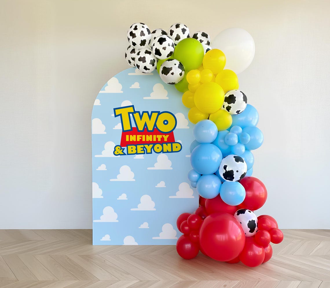 Toy Story Backdrop Arch: Two Infinity and Beyond Background for ...