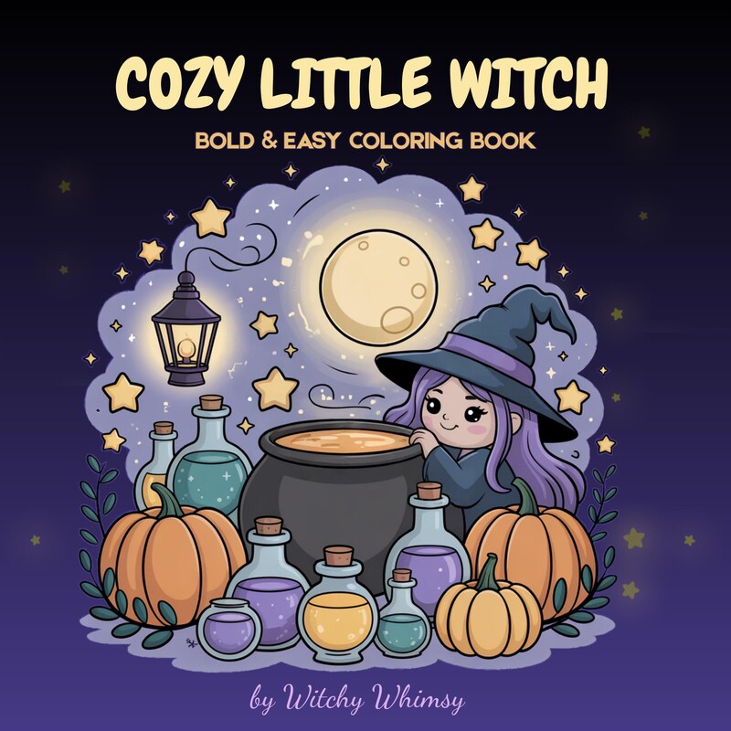Witchy Coloring Pages - Etsy