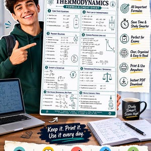 Thermodynamics Formula Cheat Sheet | Physics Formulas | Engineering ...