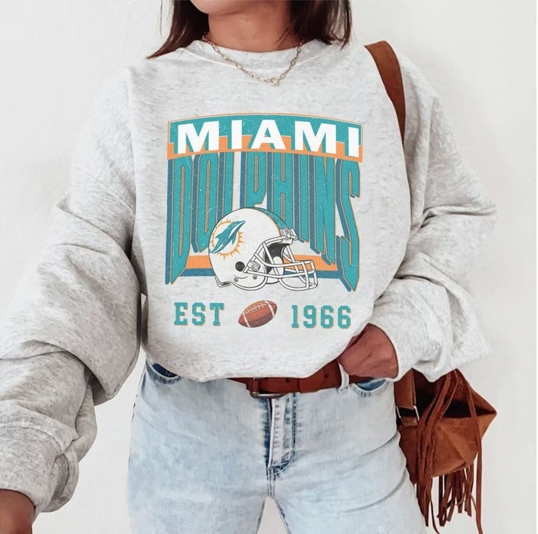 Vintage Miami Football Sweatshirt, Miami Dolphins Football Shirt ...
