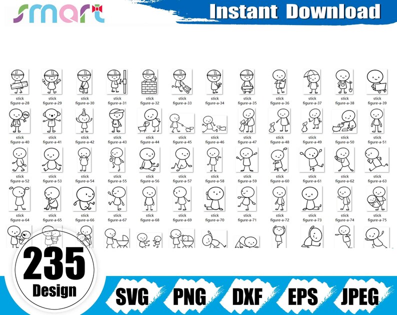Stick Figure SVG, Stick Family SVG, Stick People SVG, Stick Figure ...