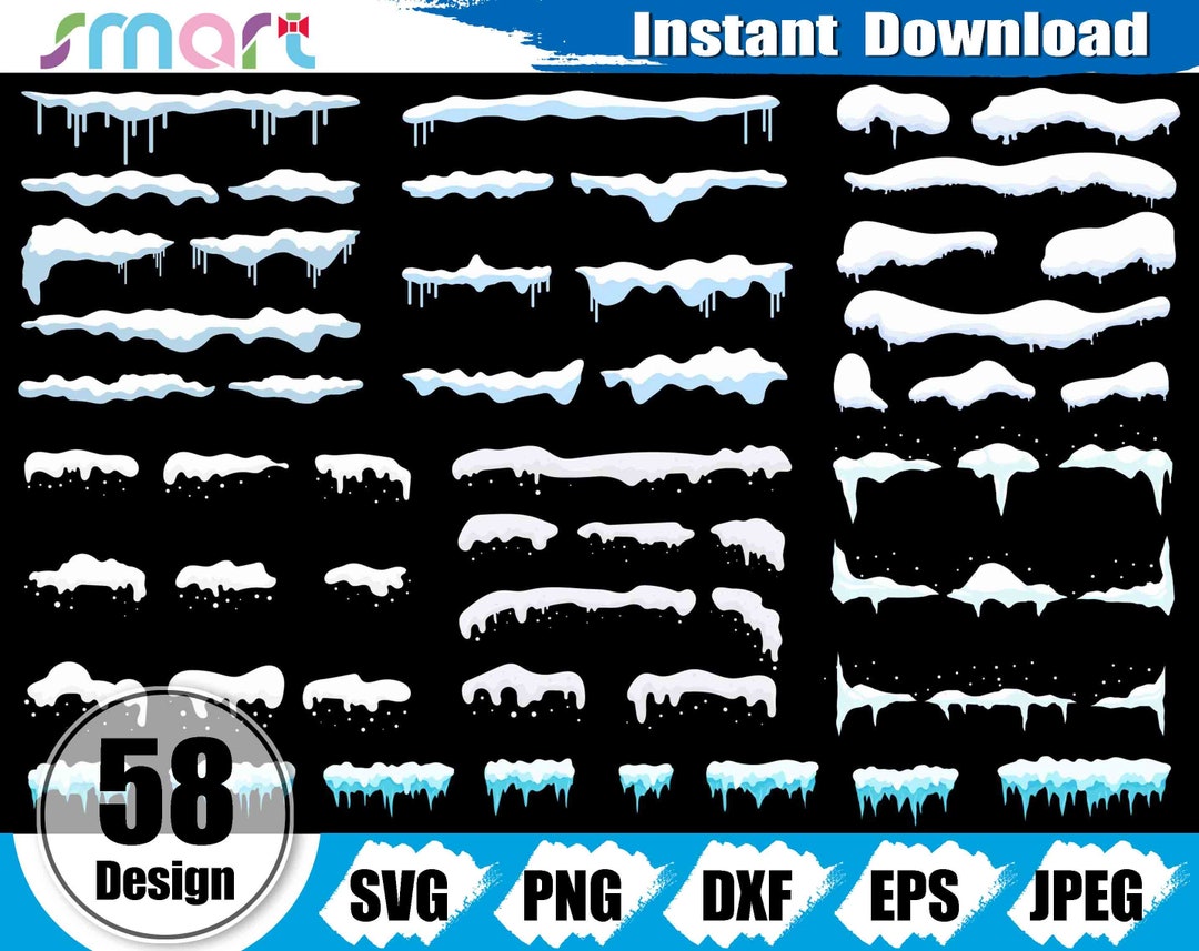 Snow on the Wall Svg Bundle,snow on the Roof Svg,christmas Snow Svg ...