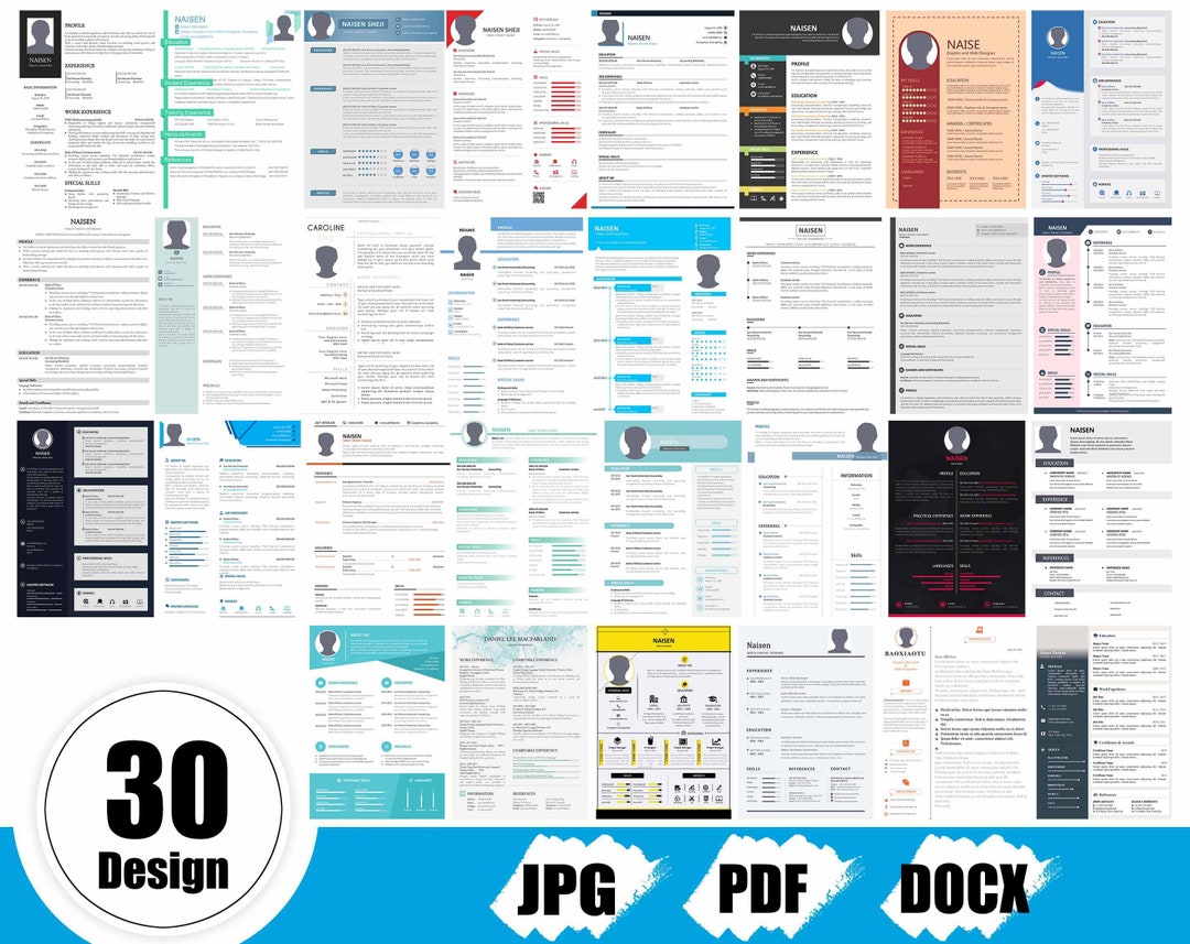 Personalized Resume Template, Cv Template Word, CV Professional, PDF ...