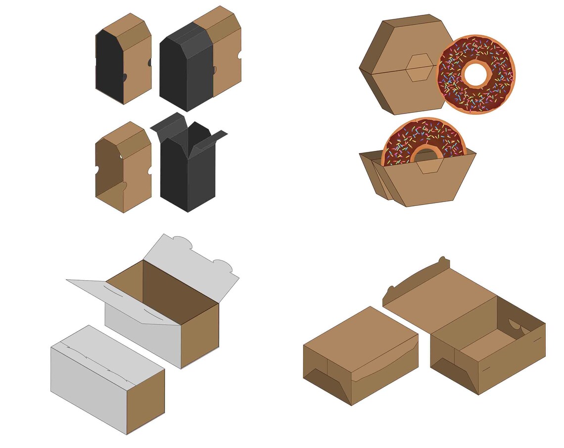 French Fries Box Svg, Box Template Svg, Drawer Box Svg, Paper Bag Svg ...