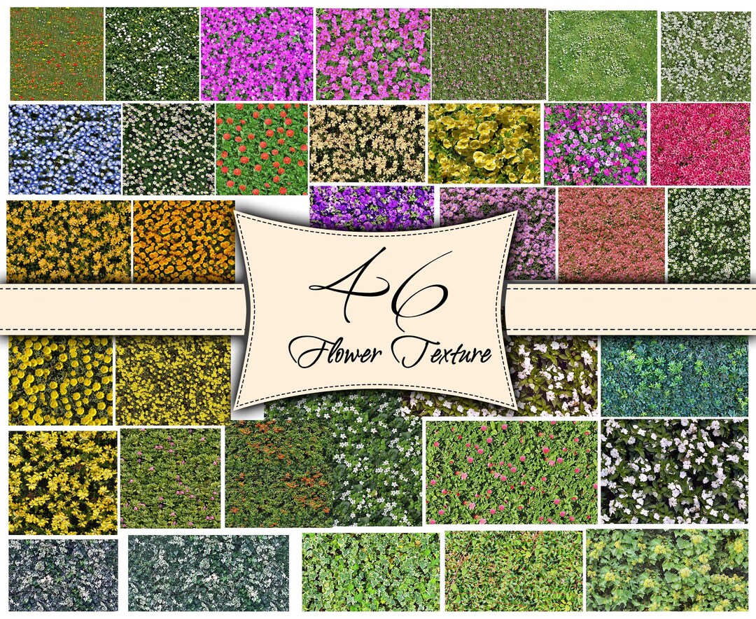 Flower Plan View Textures: Landscape & Garden Design (JPG File) - Etsy