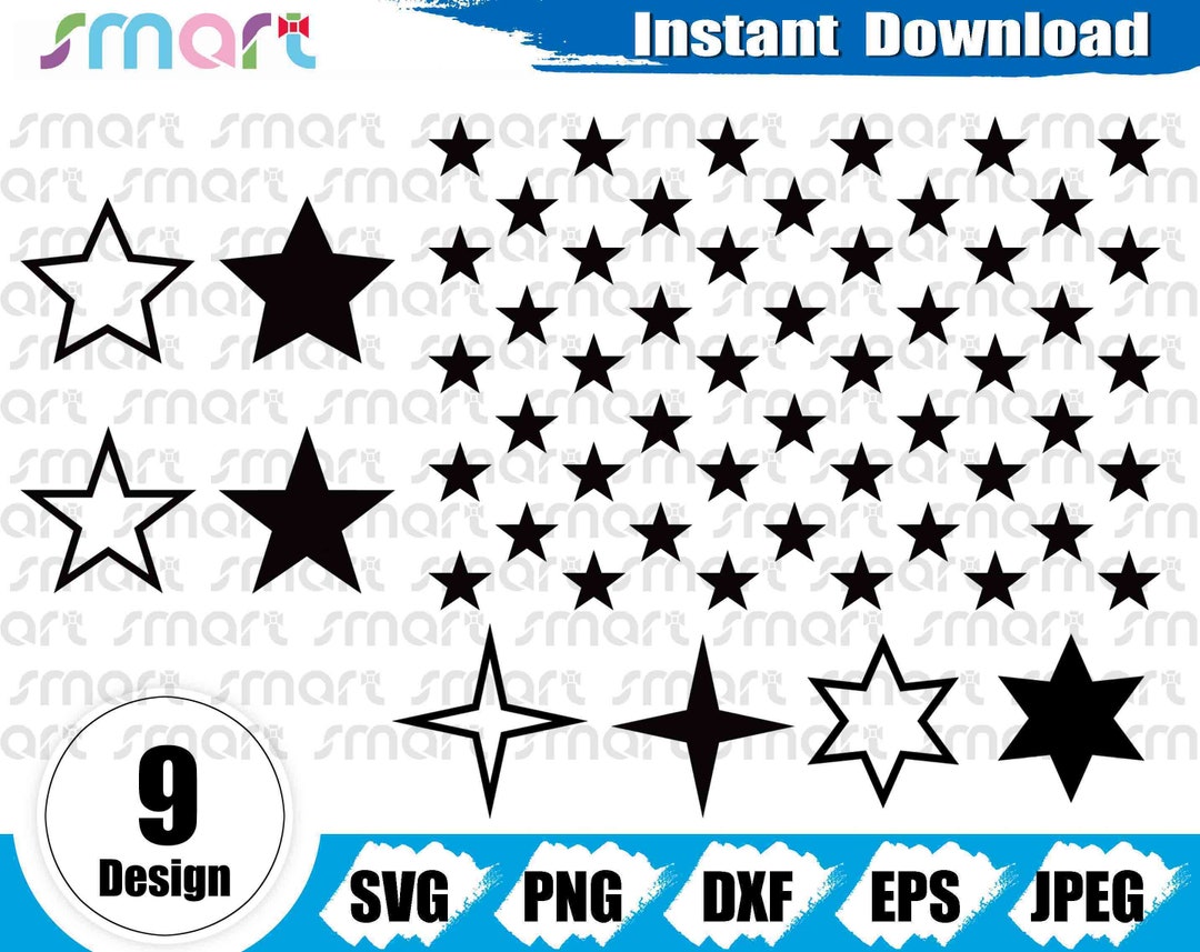 Star Svg Bundle, Seamless Star Pattern Svg, American Flag Svg, Stars ...