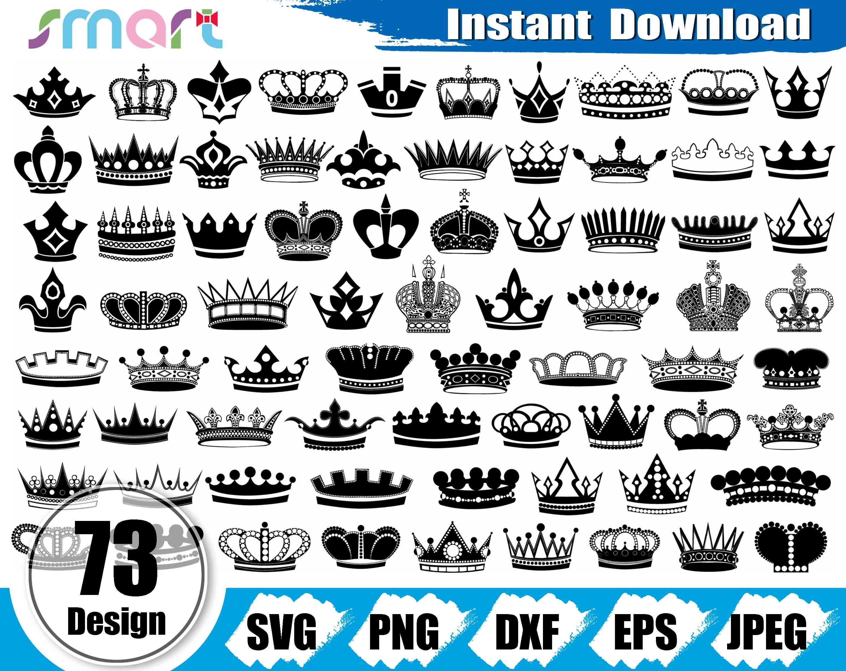 Krone-Svg-Bundle, Tiara Krone svg, Königin Krone svg, Prinzessin Krone ...