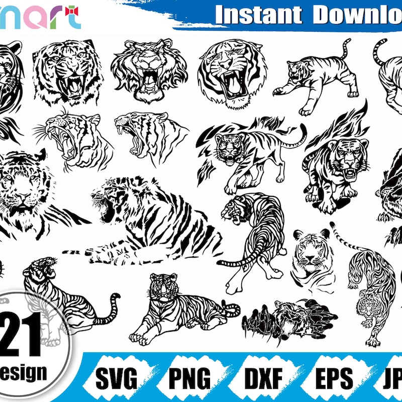 Tiger Stencil - Etsy