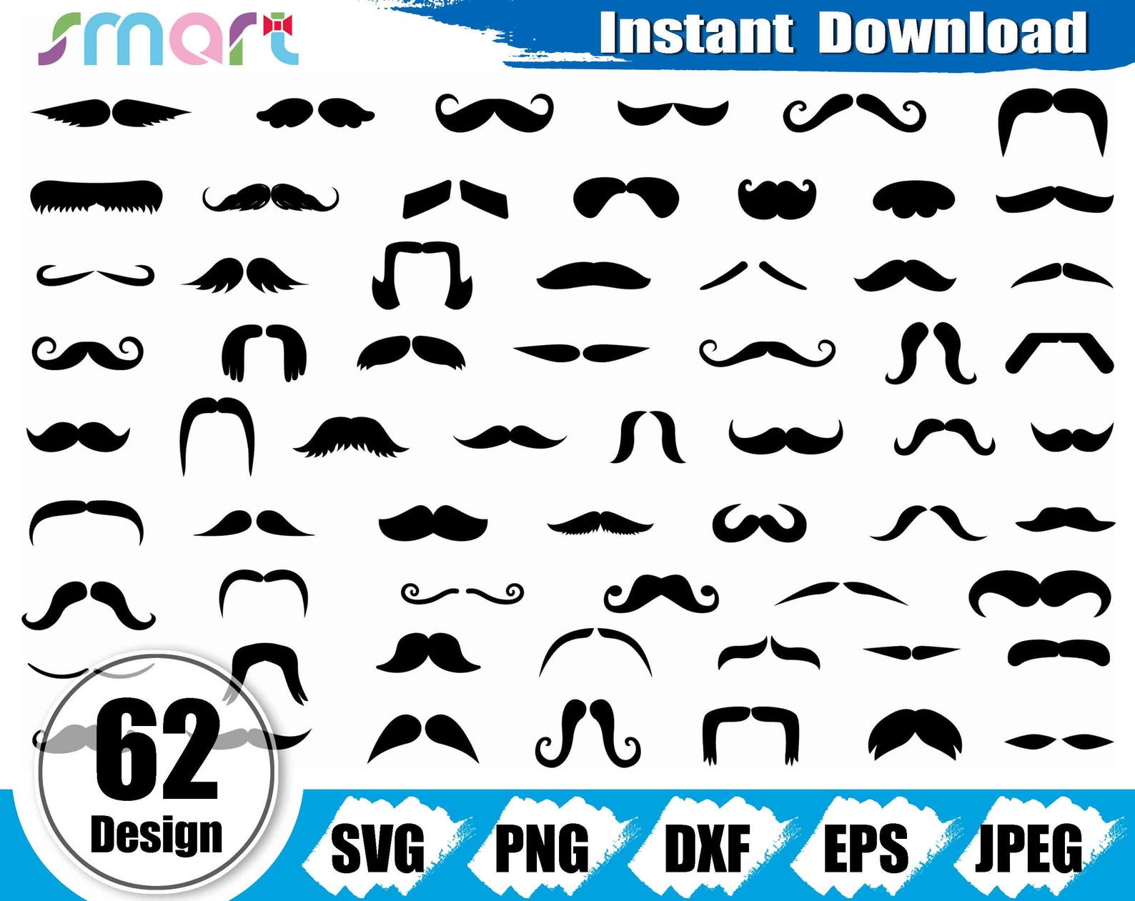 Beard Svg Bundlehipster Svgmen Svgmustache Svg Clipart - Etsy
