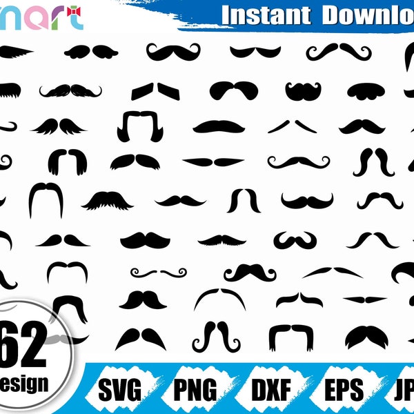 Mustache Beard Svg - Etsy