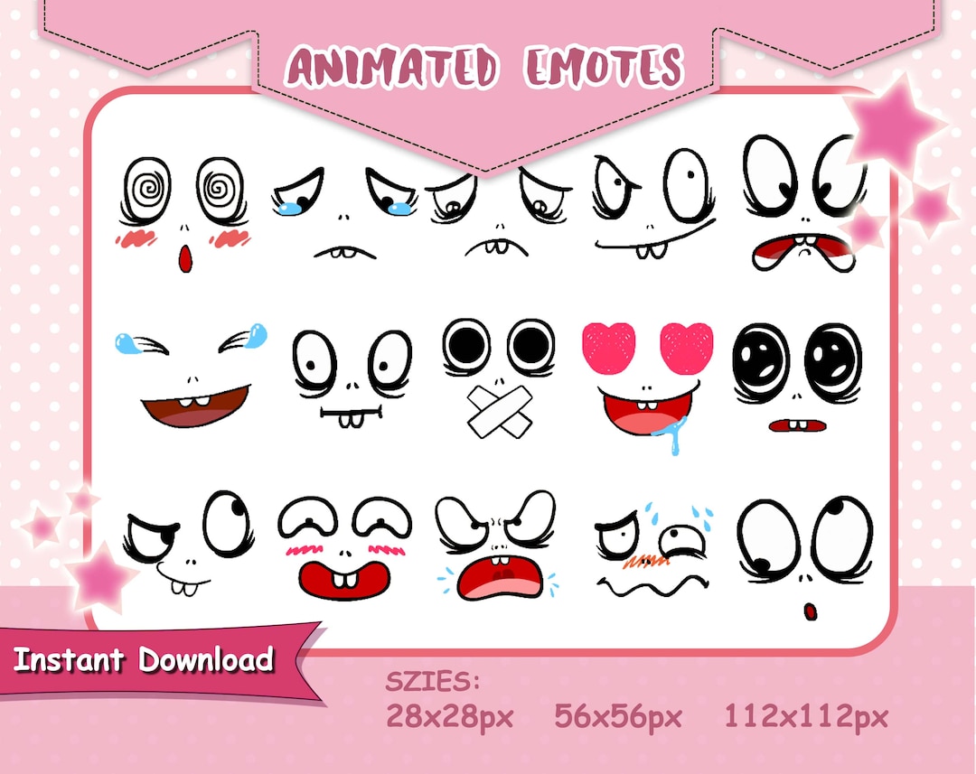 Face Animated Emote, Face Twitch Emotes, Discord Emotes, Emote Pack ...