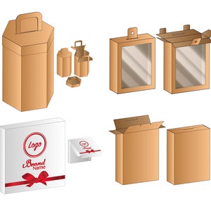 Gift Box Svg, File Bag Svg, Box Template Svg Bundle, Drawer Box Svg ...