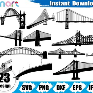 Bridge Svg Bundle, Bridge Clipart, Overpass Svg, Viaduct Svg, Bridge ...