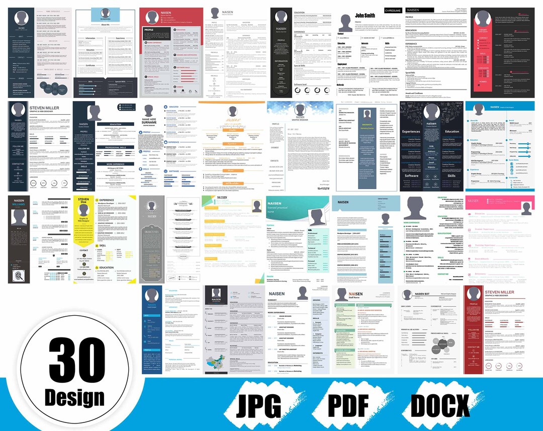 Color Professional Resume Template, Cv Template Word, CV Professional ...