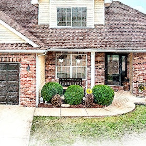 Color Pencil House Portrait, Custom Housewarming Gift, Personalized ...