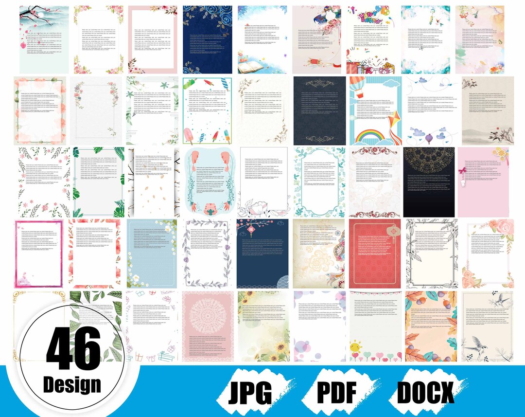 Letter Paper Background, Invitation Background Paper, PDF Word File ...