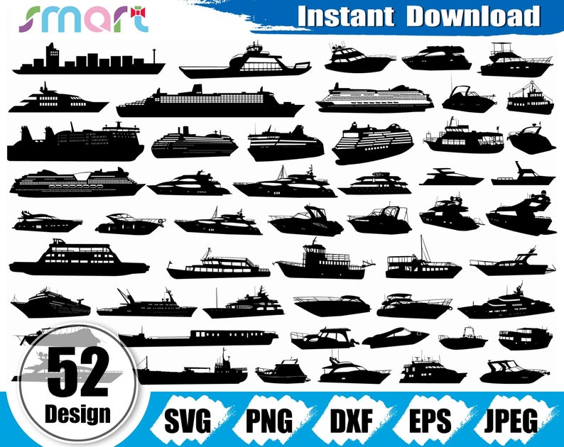 Crucero Svg Bundle,Yacht Svg,Cargo ship svg,Cruise Ship clipart vector ...