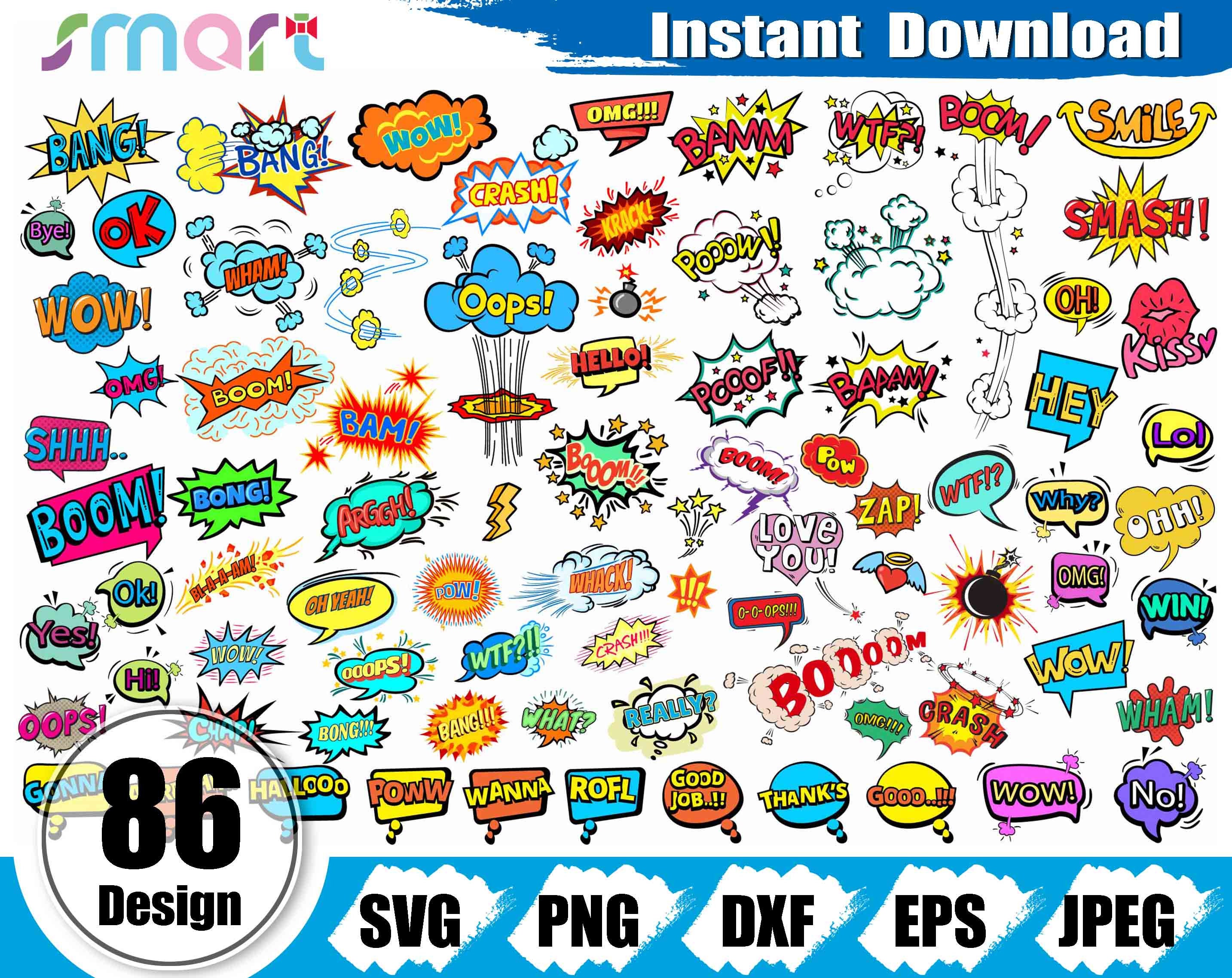 Thought Cloud svg Speech Bubble svg silhouette cut files commercial use ...