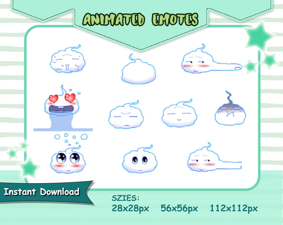 Cloud Animated Emote, Cloud Twitch Emotes, Cloud Discord Emotes, Cloud ...