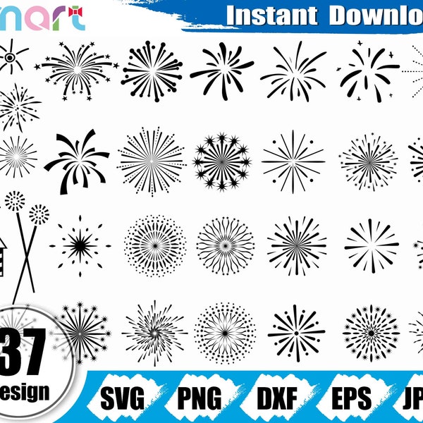 Fireworks Clipart - Etsy