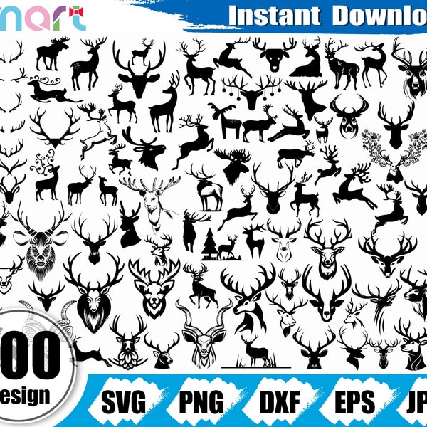 Deer Head Clipart - Etsy