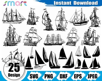 Sailboat Dxf File | Etsy