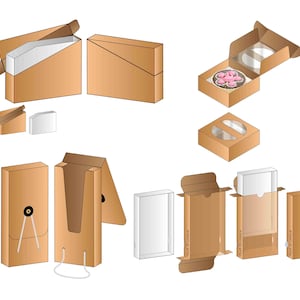 File Box Svg, File Bag Svg, Box Template Svg Bundle, Drawer Box Svg ...