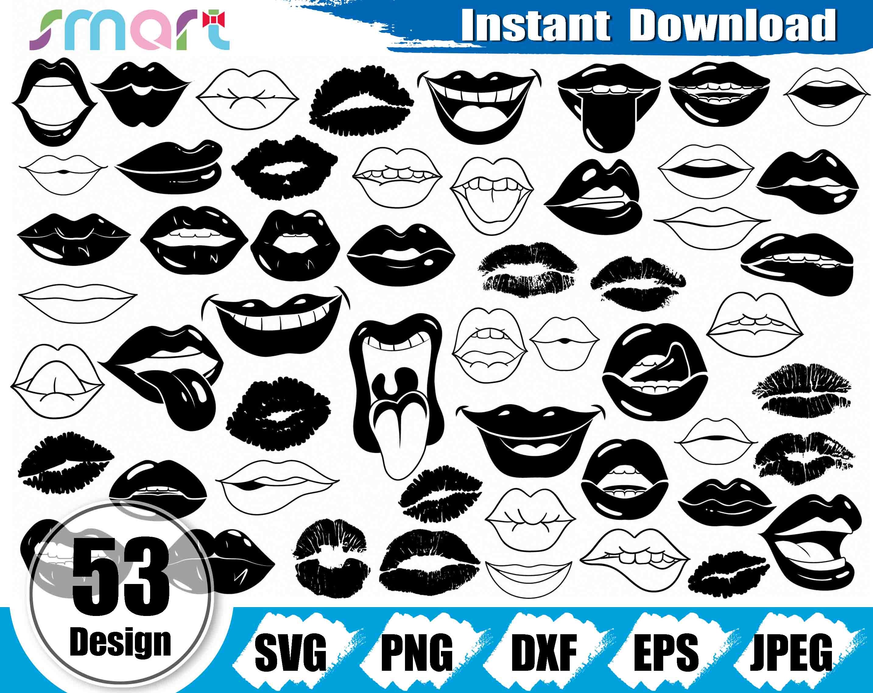 Lips Svg BundleKiss svgKisses svgKissing svgmouth svgLips | Etsy