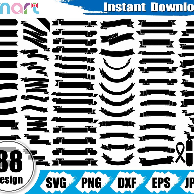 Ribbon Banner Svg - Etsy