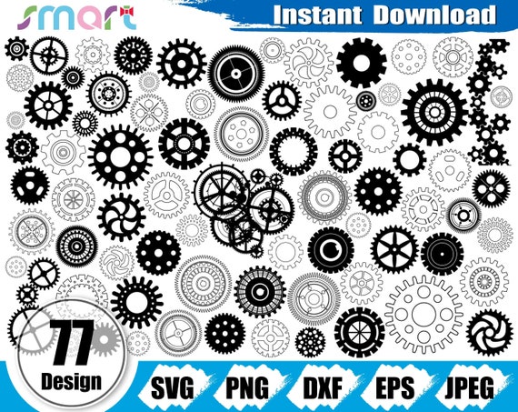 Gears SVG Bundlesteampunk Svgcog Wheels Svggears Clipart - Etsy Australia