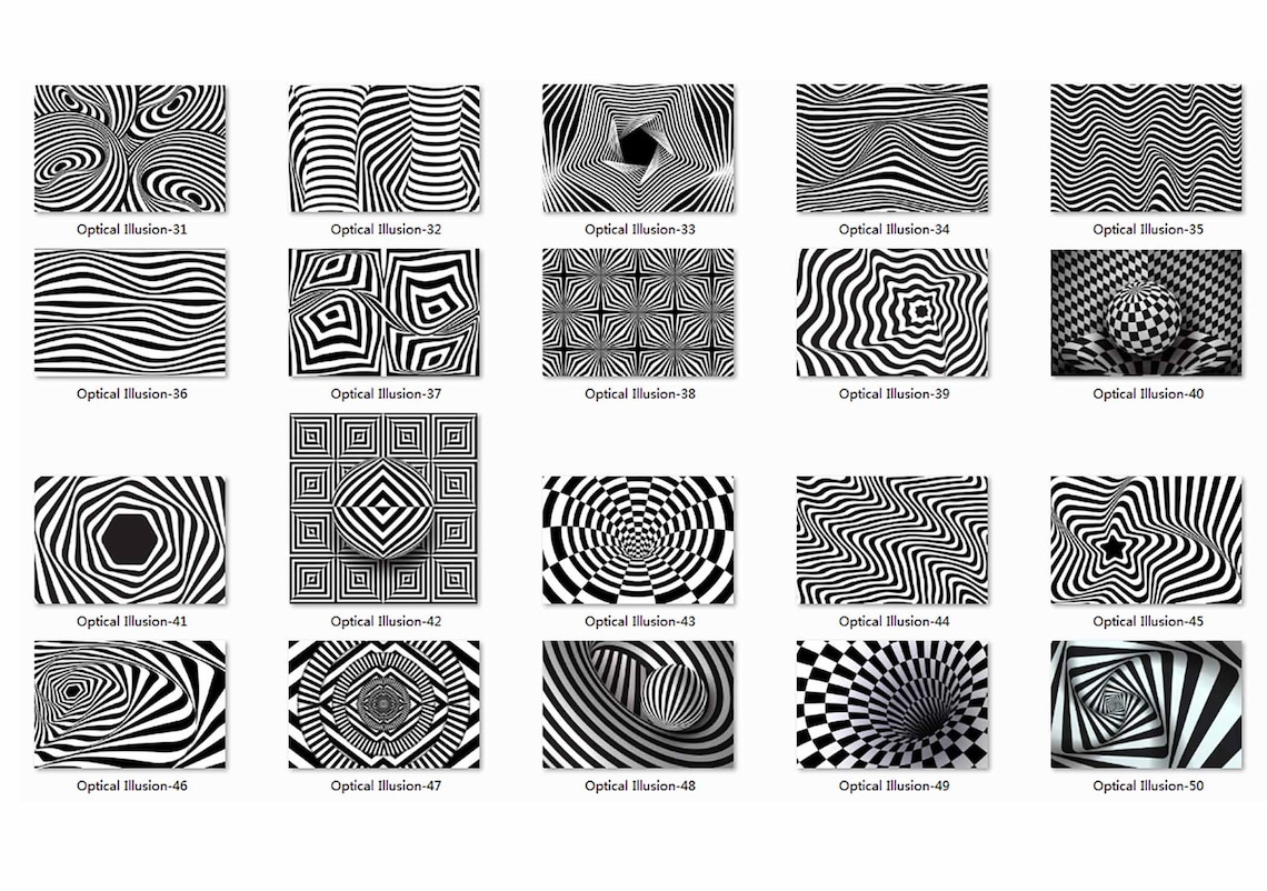 Optical Illusion SVG Bundle, Optical Illusion Pattern, Hypnosis Spiral ...